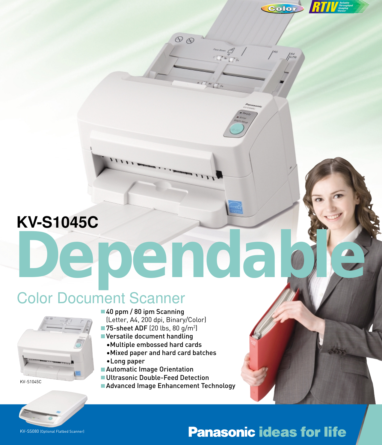 Panasonic Kv S1045C Specification Sheet