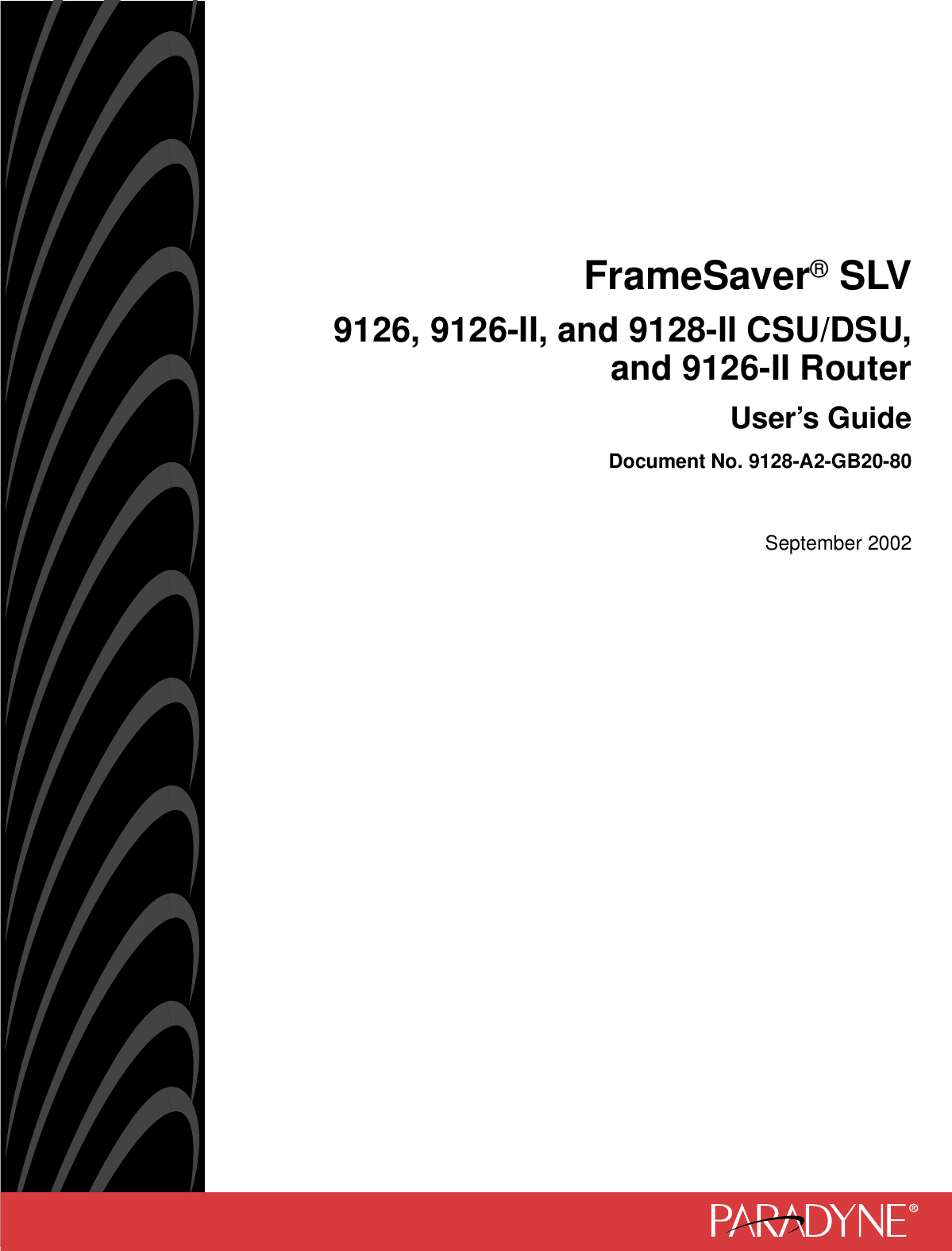 Paradyne 9126 Users Manual FrameSaver SLV 9126, II, And 9128 II CSU/DSU ...