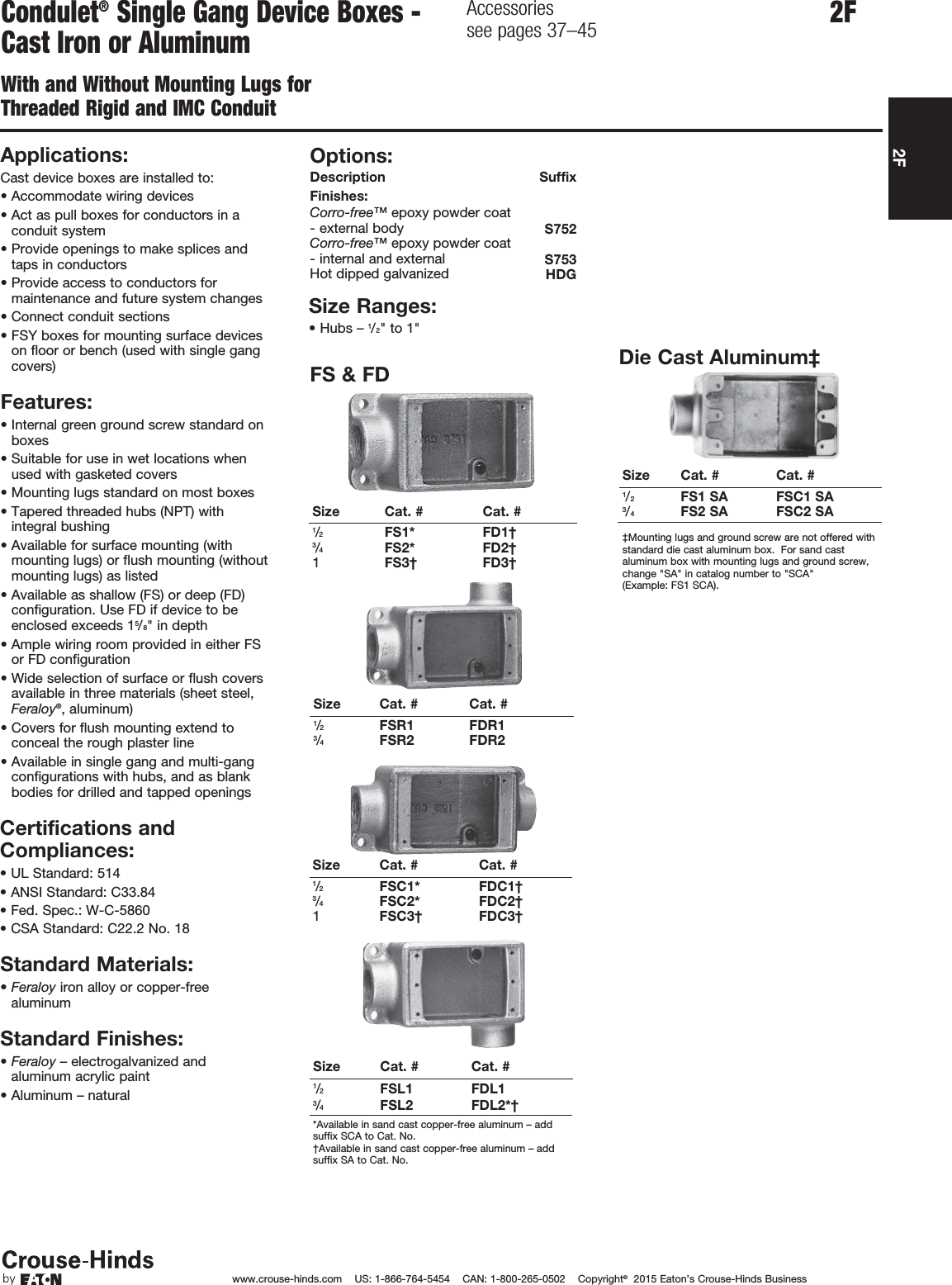 Fs fd singlegang device boxes Brochure