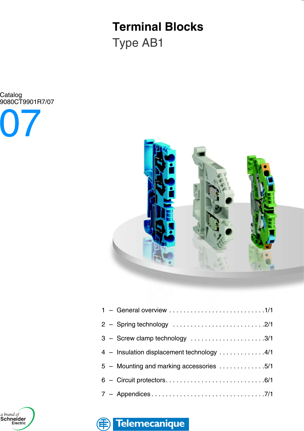 AB1 Terminal Blocks, 9080CT9901 1000436881 Catalog