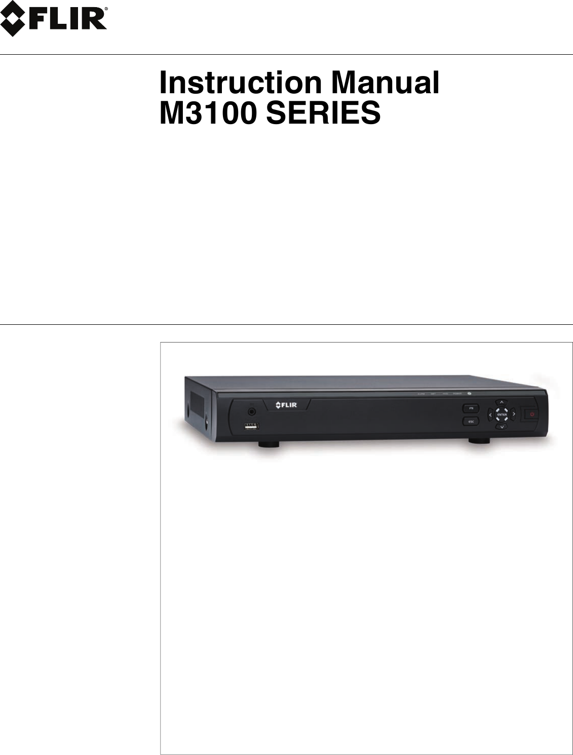 M3100 SERIES Instruction Manual Installation Directions