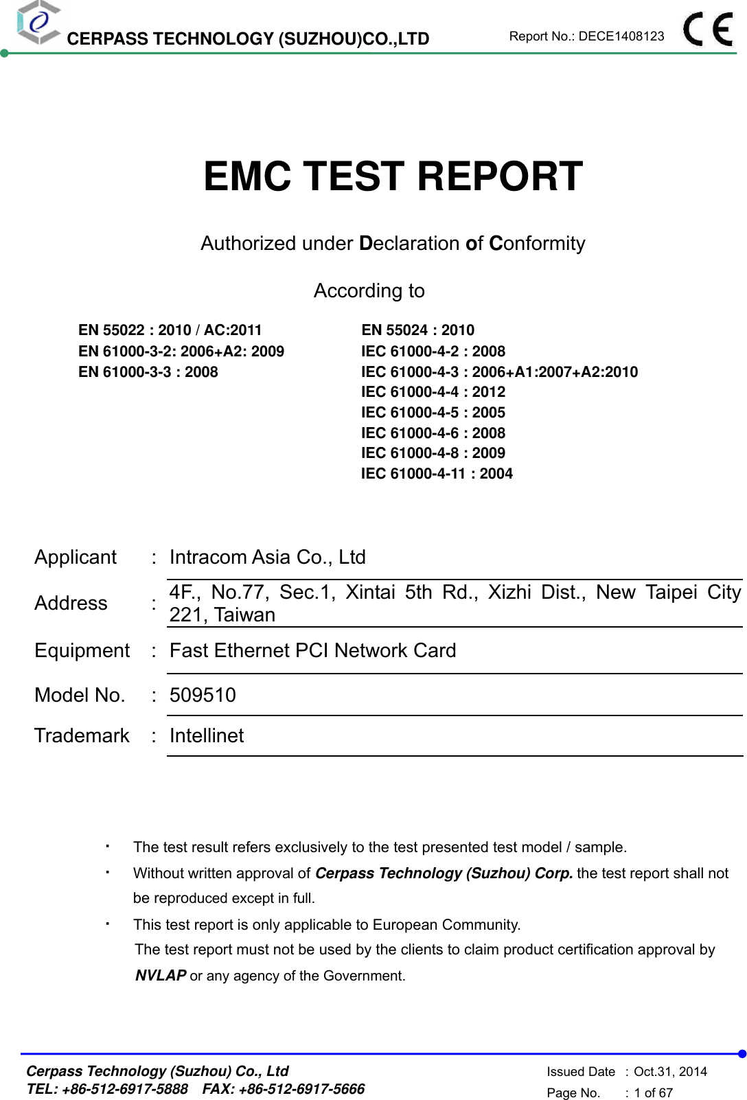 1408123 509510 CE REPORT
