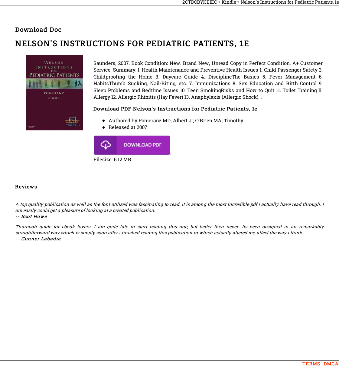 Get PDF » Nelson's Instructions For Pediatric Patients, 1e 1416002960 ...