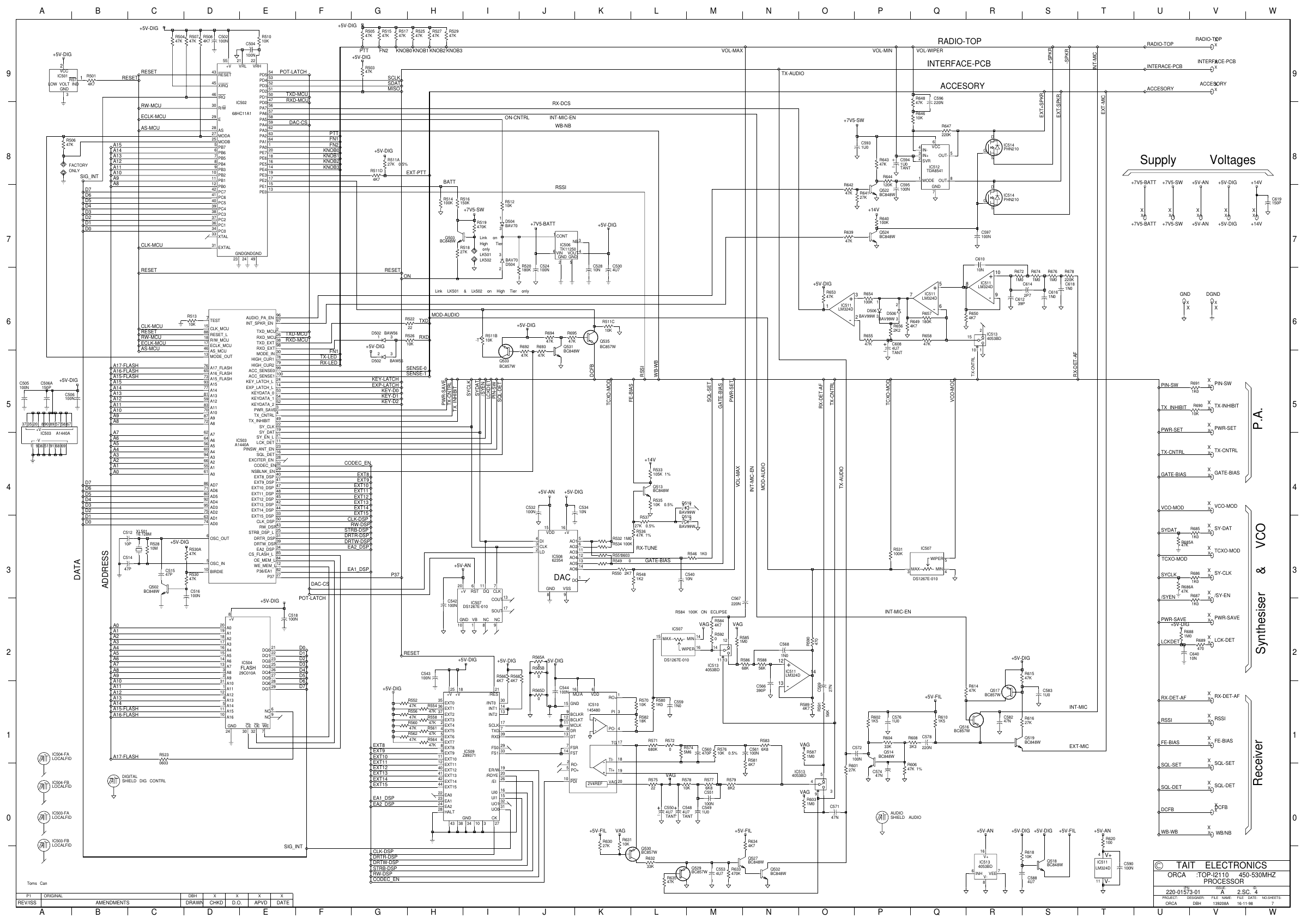 ORCA/ORCA CIRCUIT BOARDS/220 01573 01A_ORCA TOP I2110 450 530MHZ SYSTEM ...