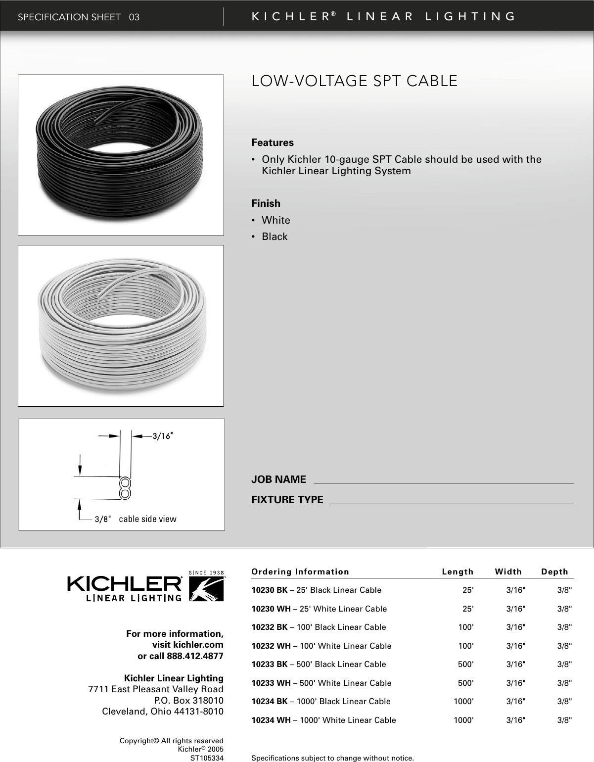 Kichler Spec Sheets.id Brochure