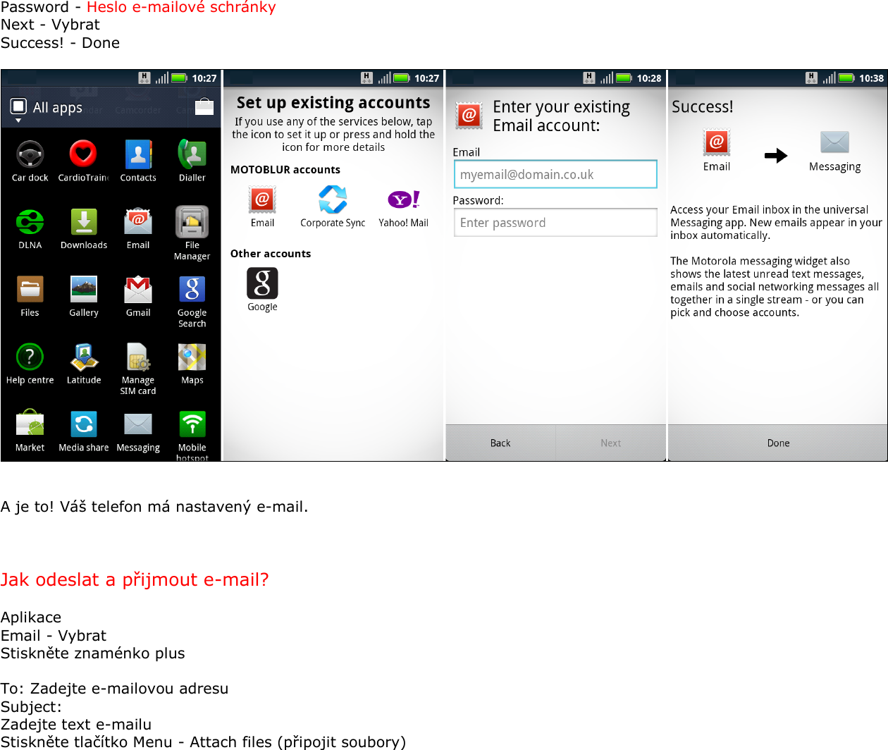 WAP Přes Vytáčené Spojení 286 E Klient Motorola Defy Android 2.3.4