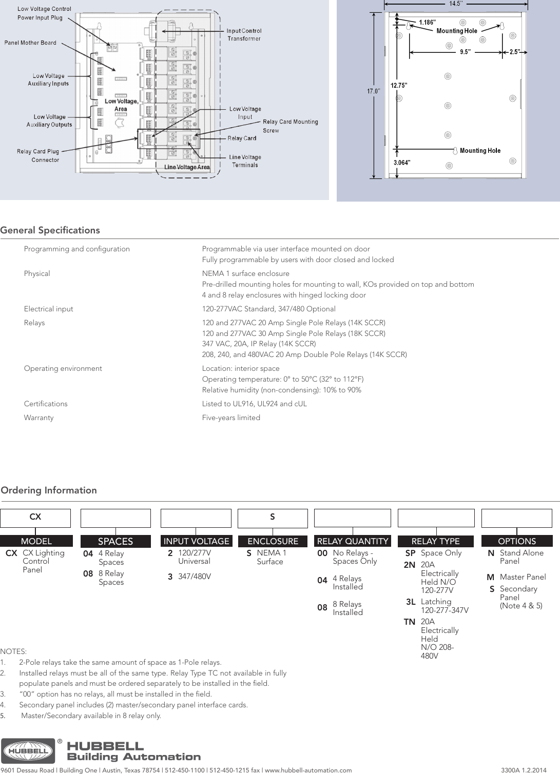 3300a Cx Control Panels 4and8 Relay Cutsheet