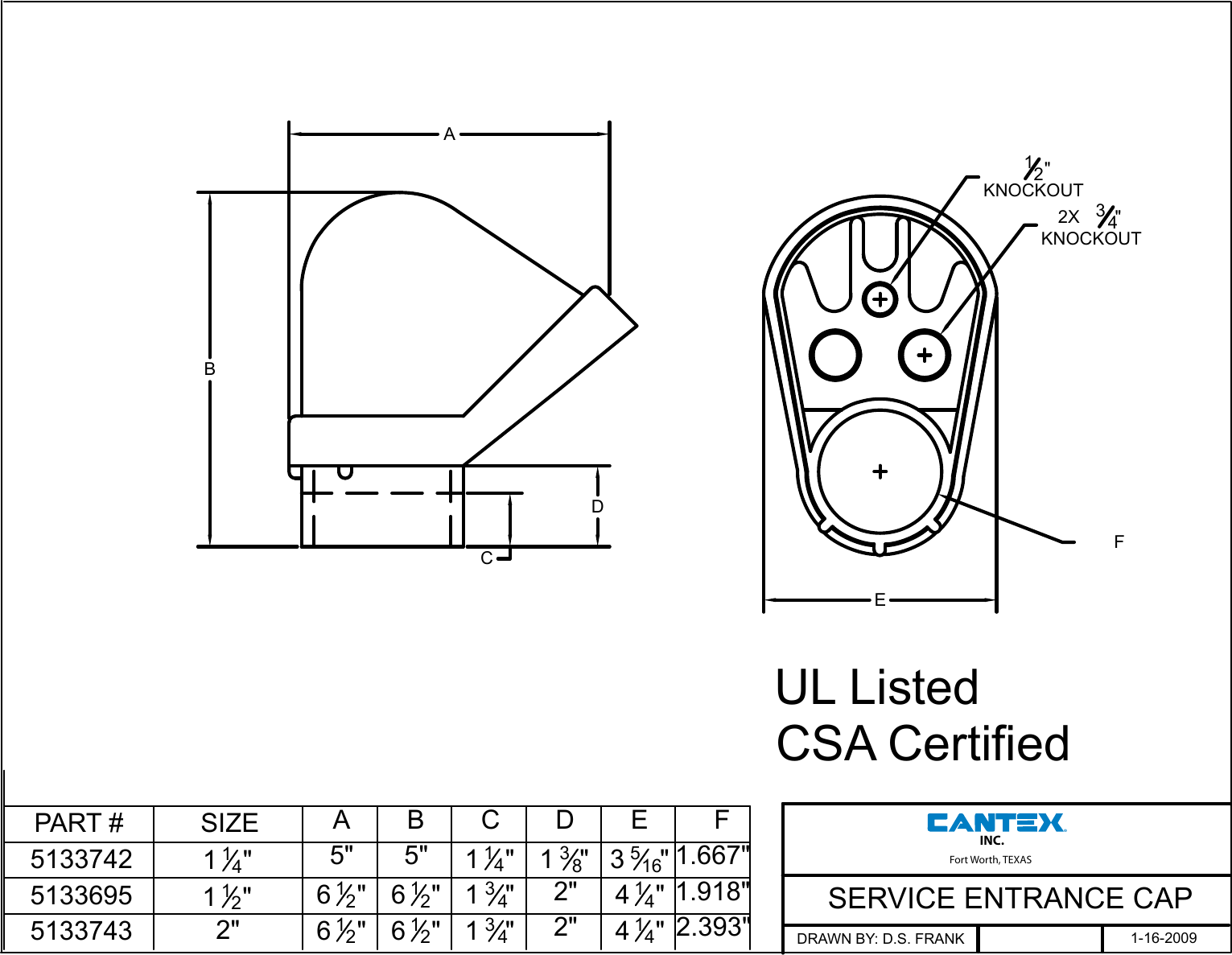 Service Entrance Caps To 2 Inch