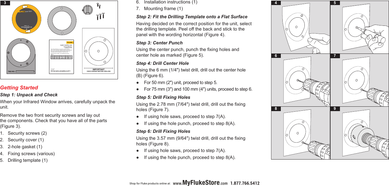 Fluke Corporation FLK 075 CLKT C Range IR Window 3 (75mm) Manual ...