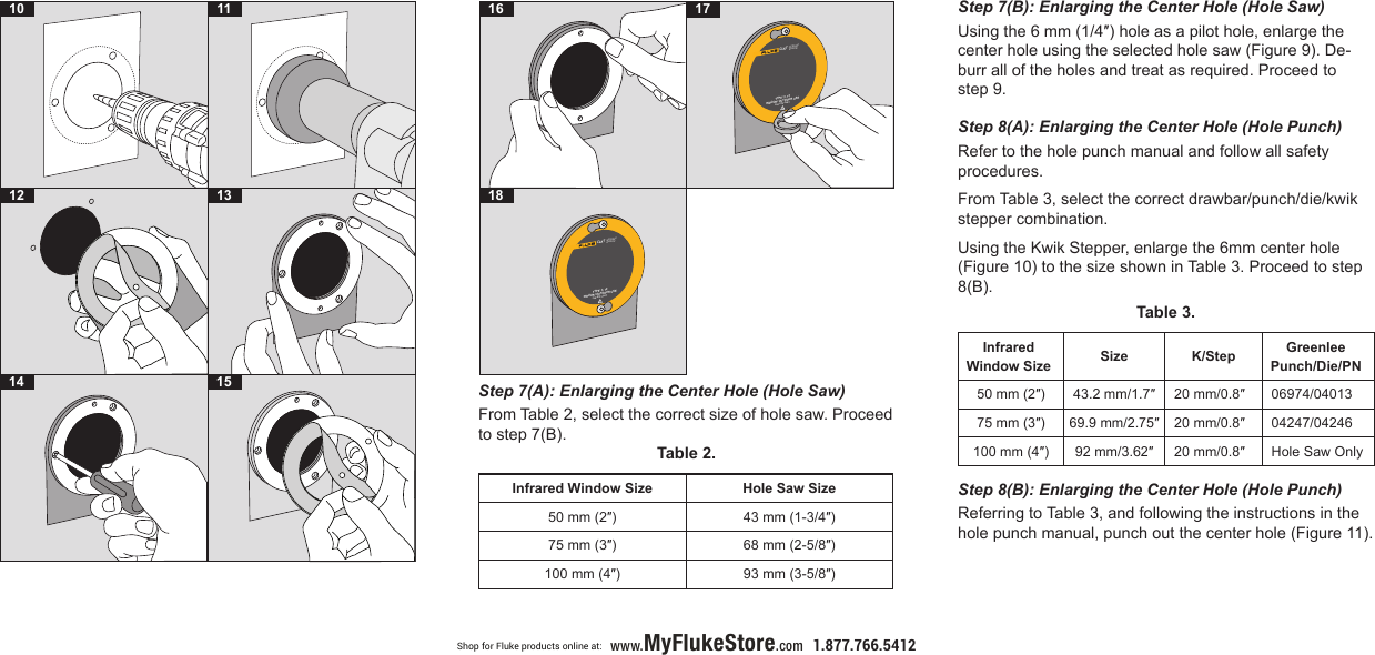 Fluke Corporation FLK 075 CLKT C Range IR Window 3 (75mm) Manual ...