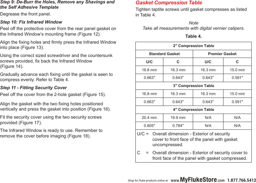 Fluke Corporation FLK 075 CLKT C Range IR Window 3 (75mm) Manual ...