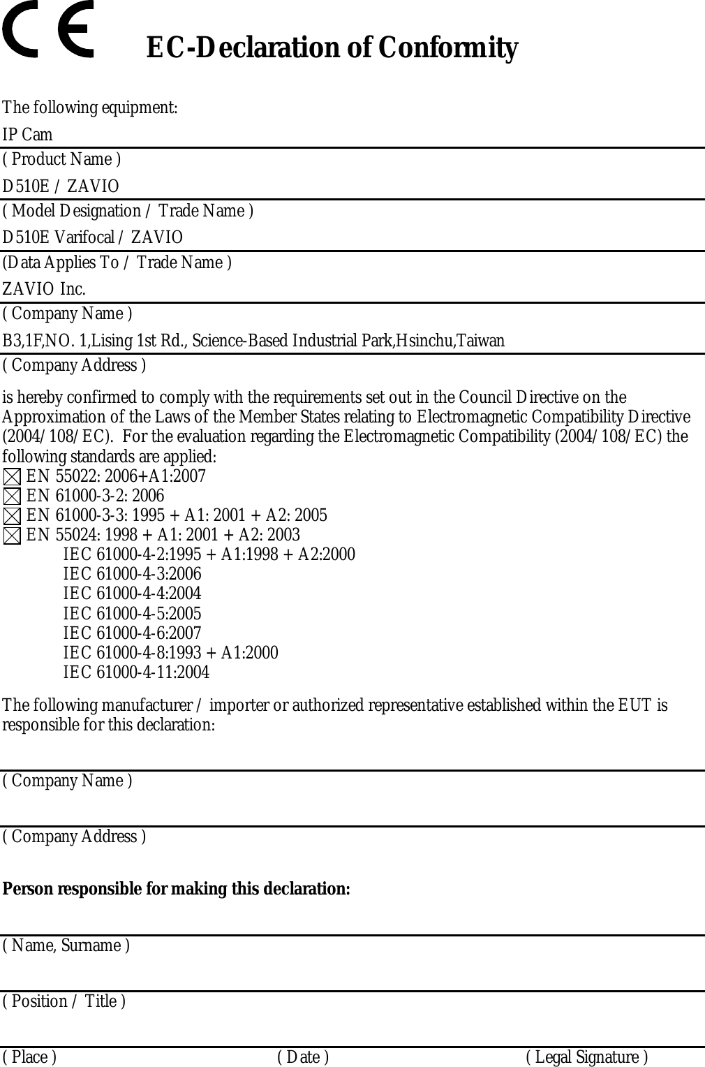 550987 CE Certificate Do C Vo