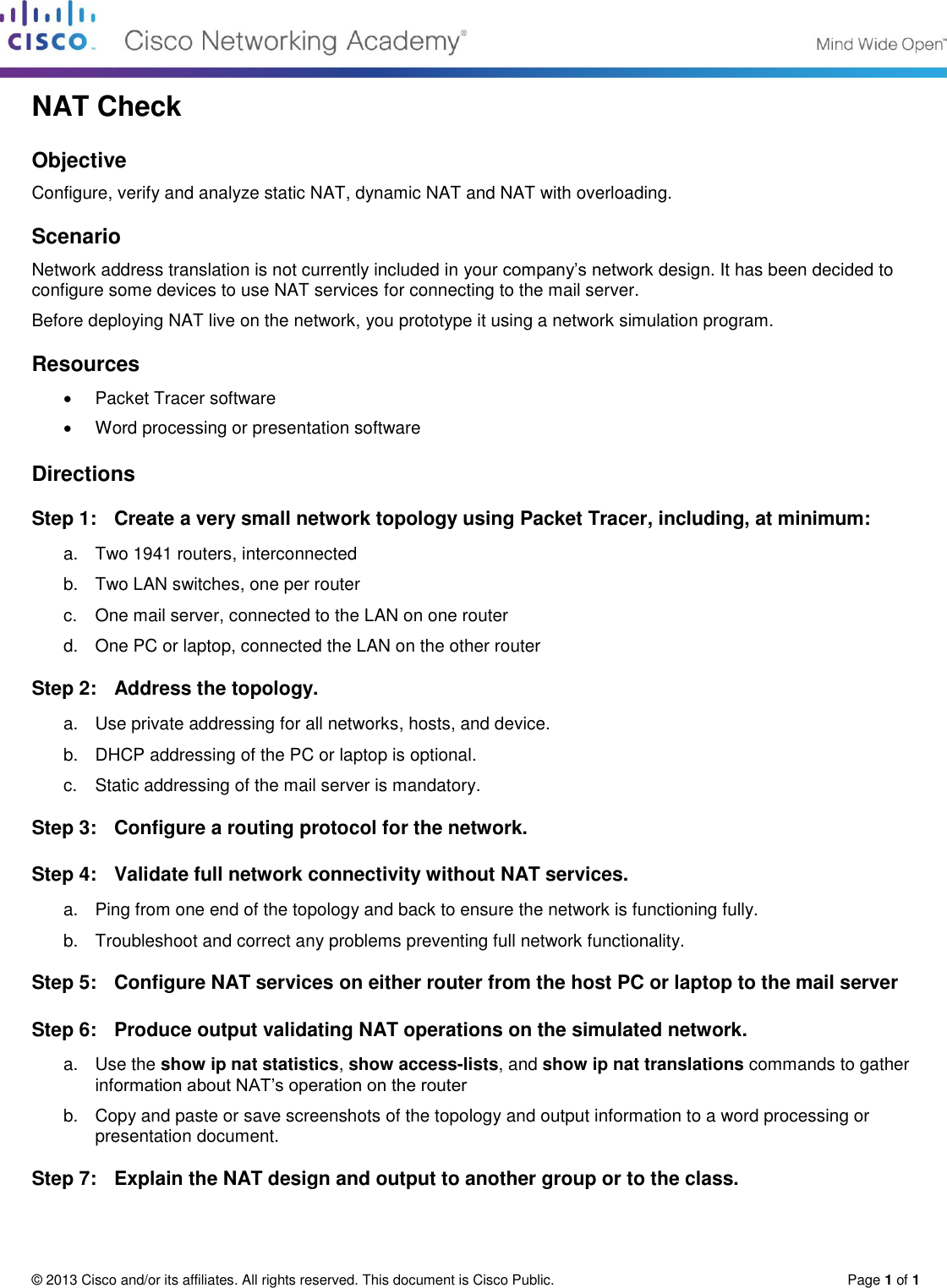 9.4.1.1 NAT Check Instructions