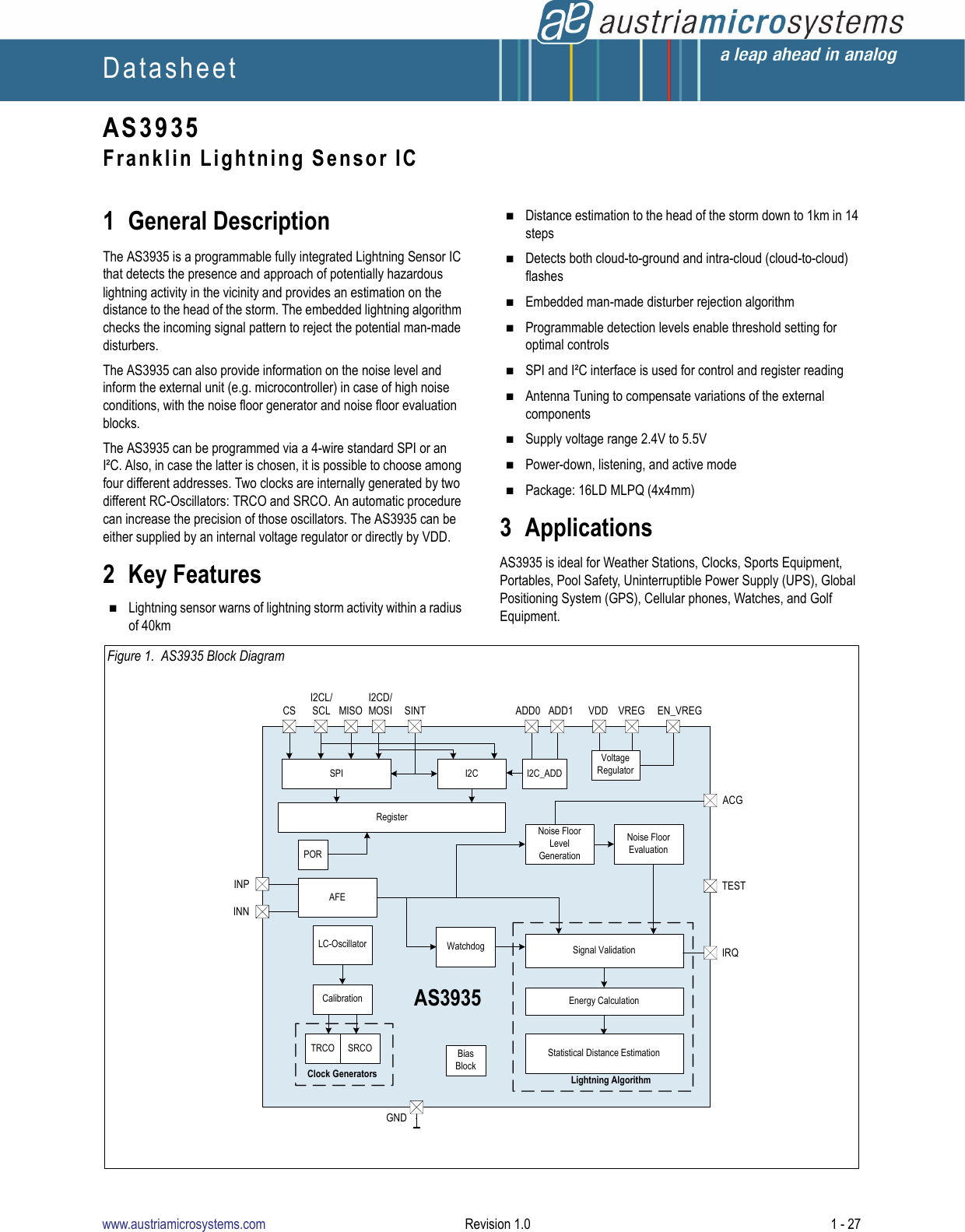 AS3935 Datasheet EN V2
