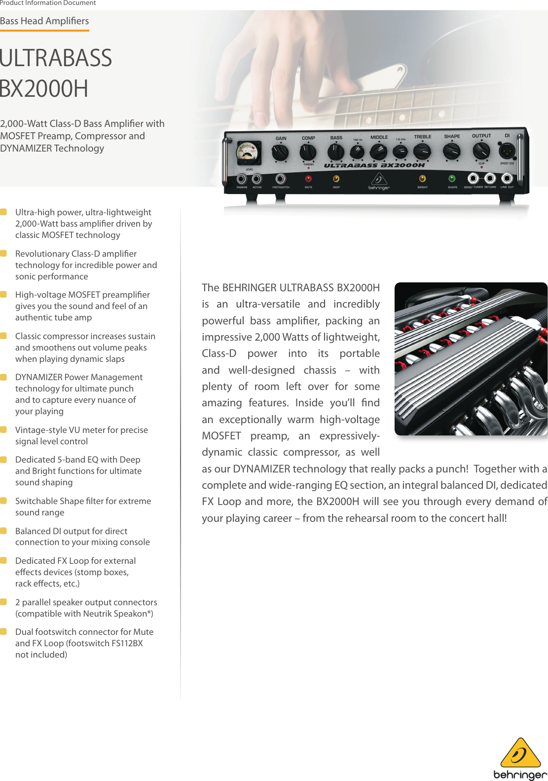 FEEL Prod Grap PH_Approval_P0AZV (BX2000H) PID_2016 01 04_Rev.1 Behringer BX2000H Product ...