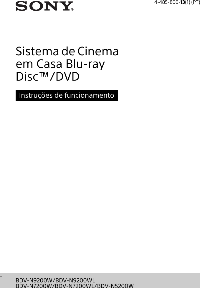 BDV N9200W/BDV N9200WL/BDV N7200W/BDV N7200WL/BDV N5200W N5200