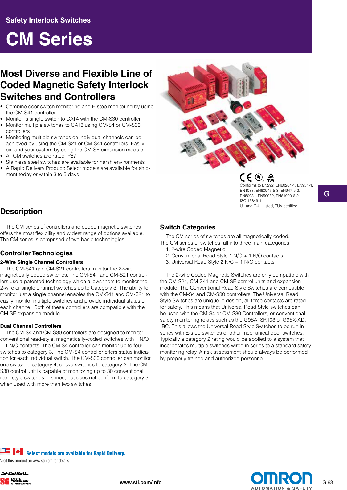 CM Coded Magnetic Safety Interlock Switches And Controllers Datasheet ...