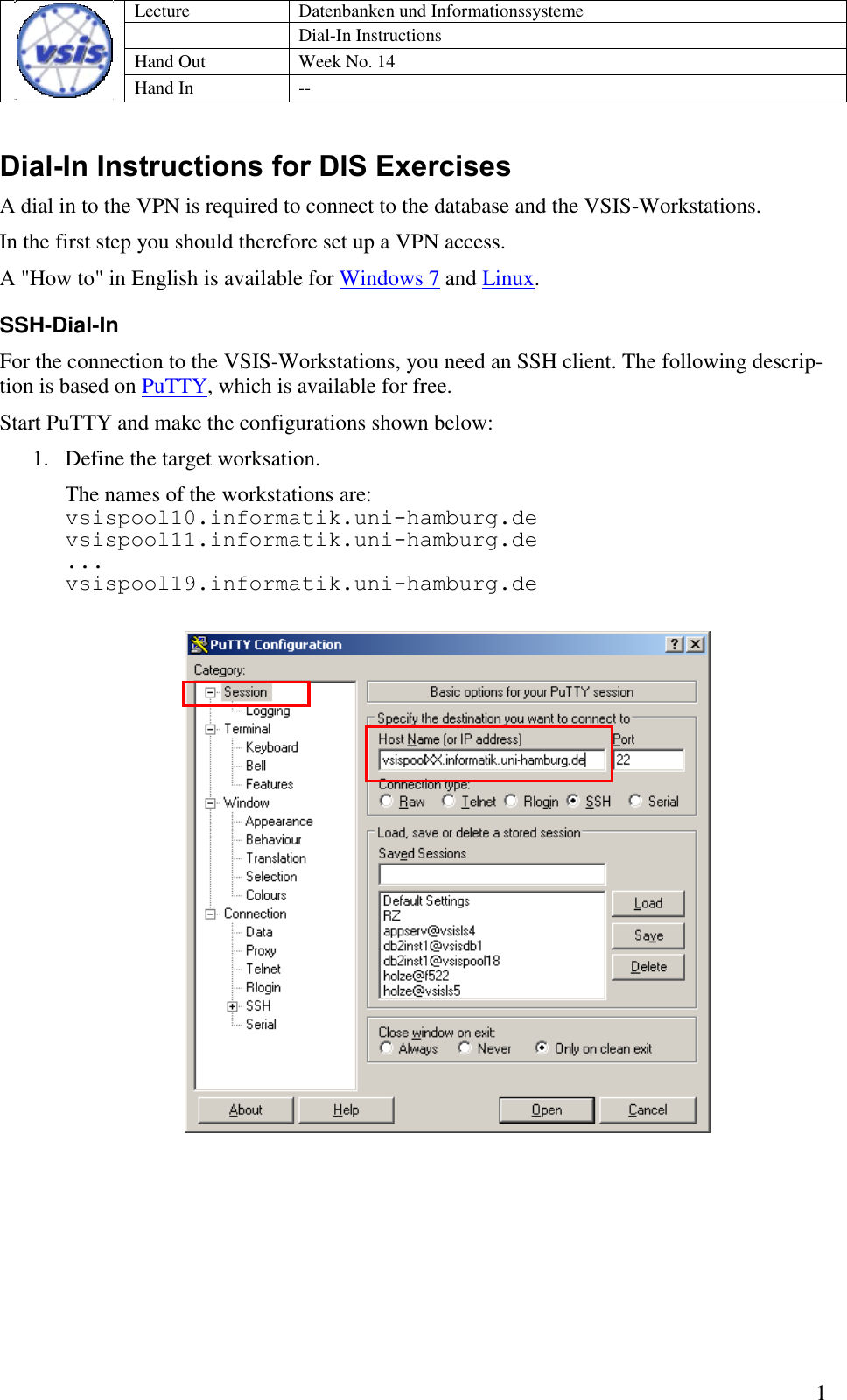 Aufgabe 1: Warm Up Dial in instructions
