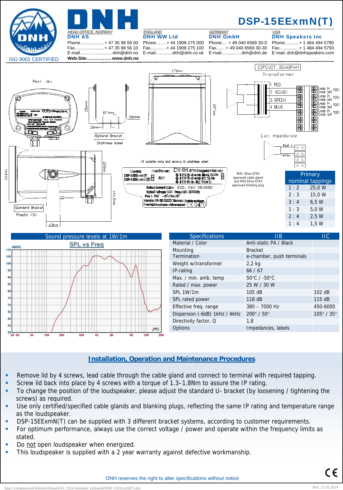 Dnhdsp15Eexmnt DSP 15EExmN(T) User Manual