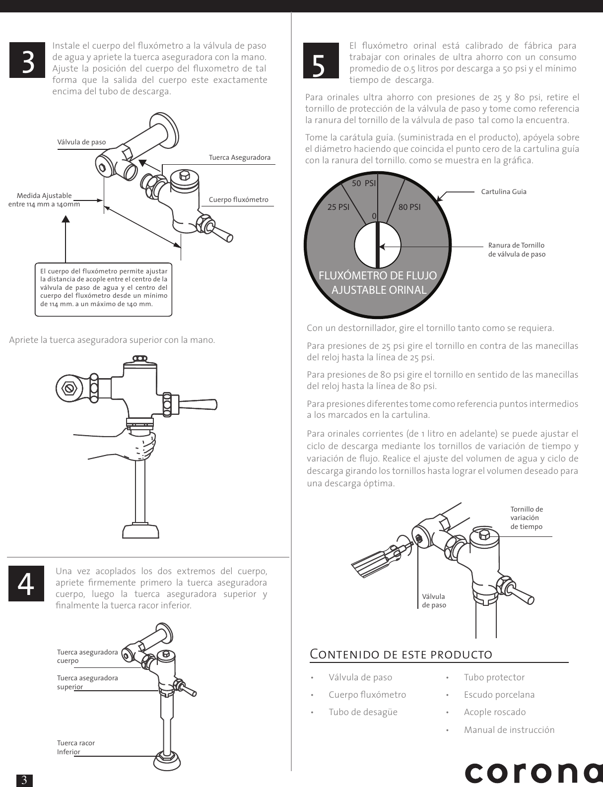 Fluxometro orinal flujo ajustable cromo ficha tecnica 706340001 1