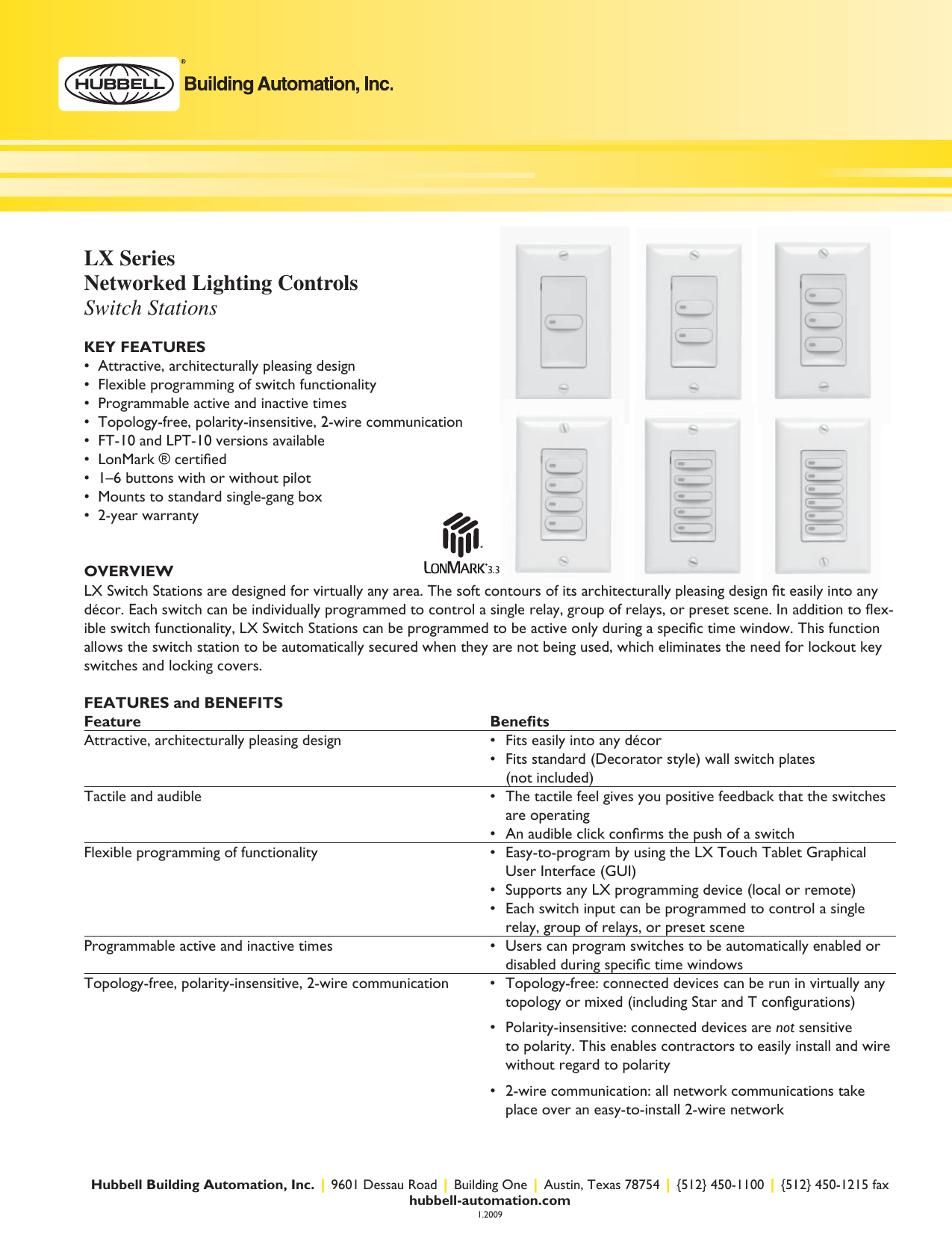Hubbell Lx Series Networked Lighting Controls | Shelly Lighting