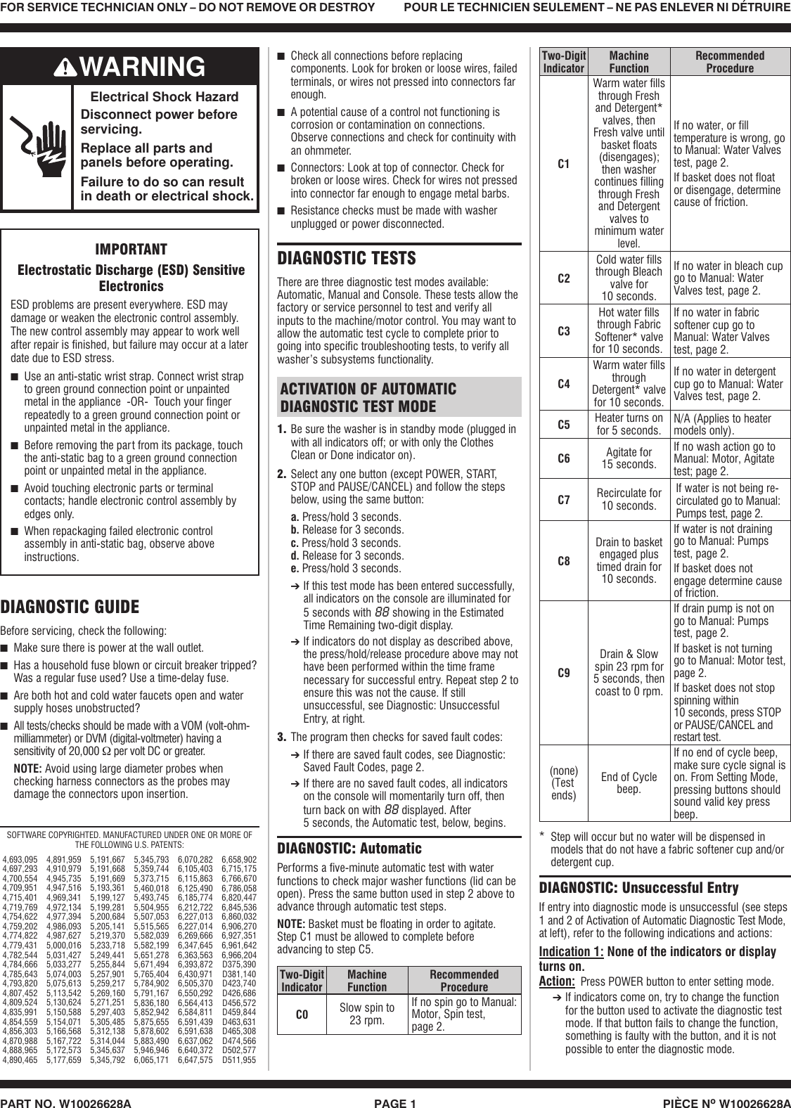 ZC70391_W10026628A.vp Kenmore Washer 110 2804270 Tech Sheet