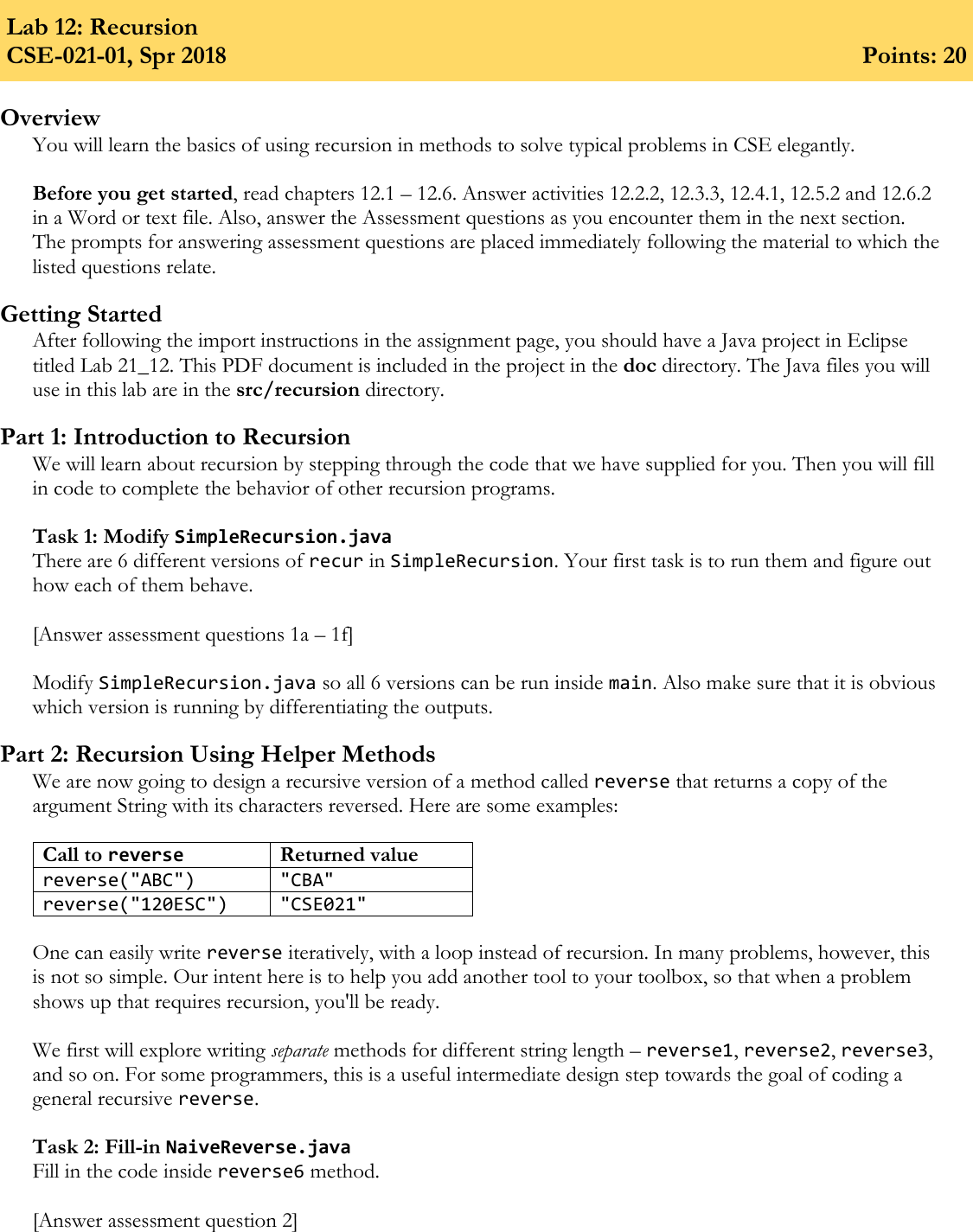 java problem solving questions