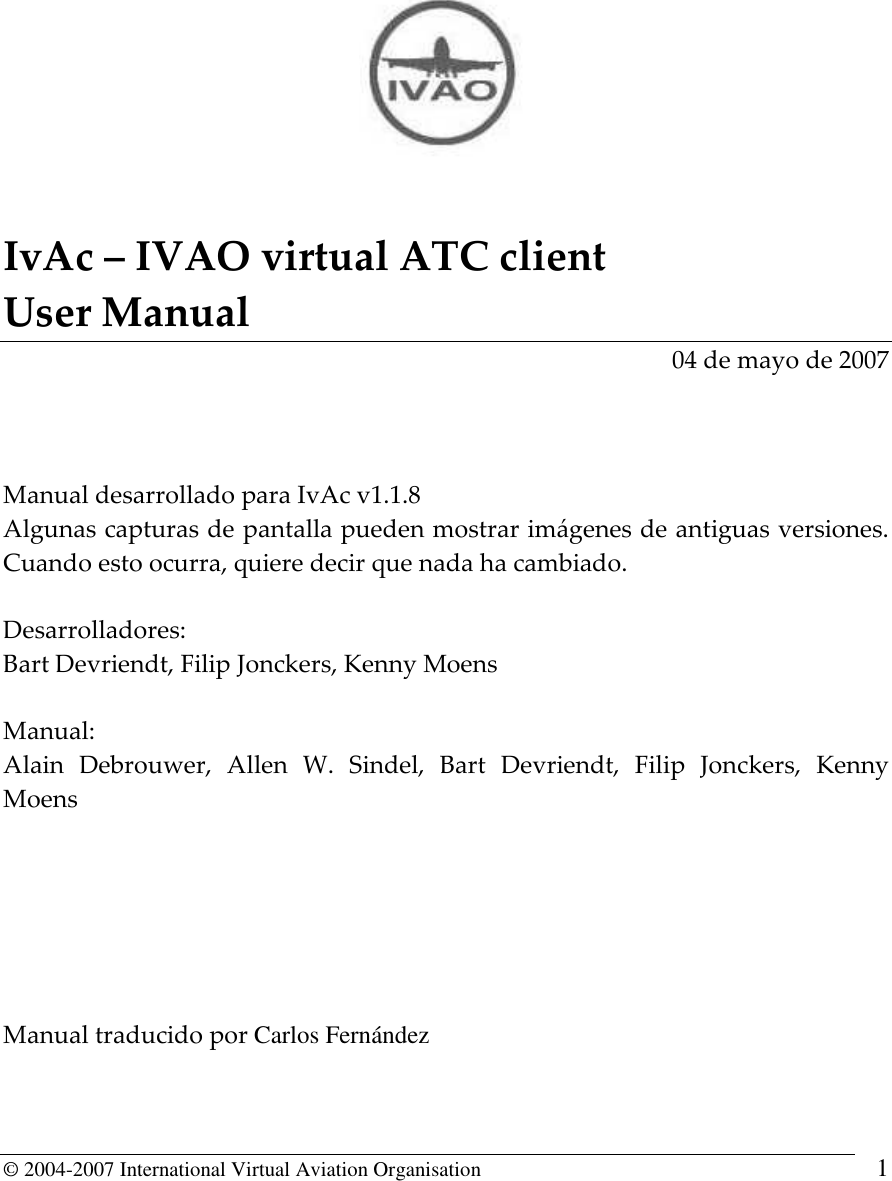IvAc Manual V1.1.8 Spanish Translation