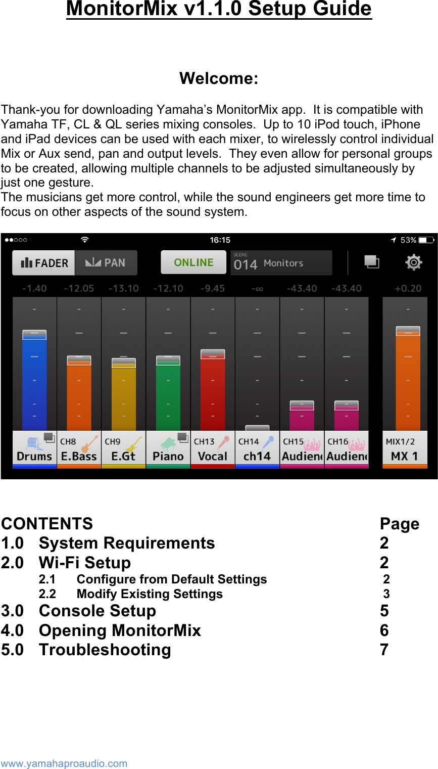 MonitorMix V1.1.0 Setup Guide [1.7MB] Monitor Mix V110 En