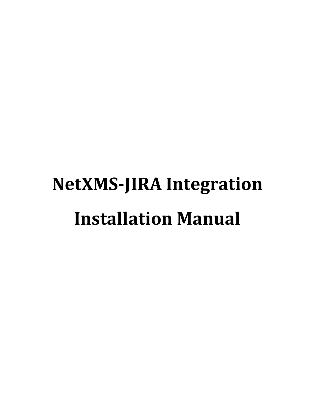 Net XMS JIRAIntegration Installation Manual