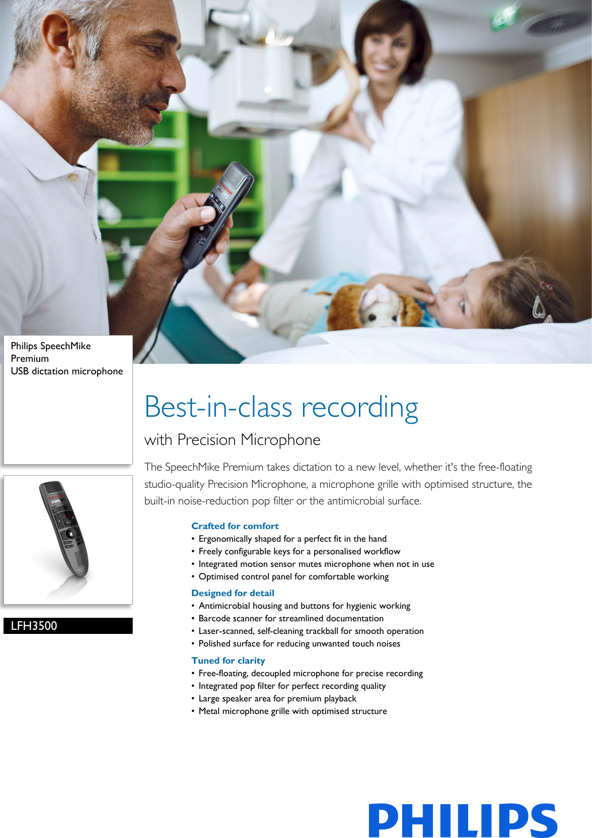 Philfh3500 LFH3500/00 Philips USB Dictation Microphone User Manual