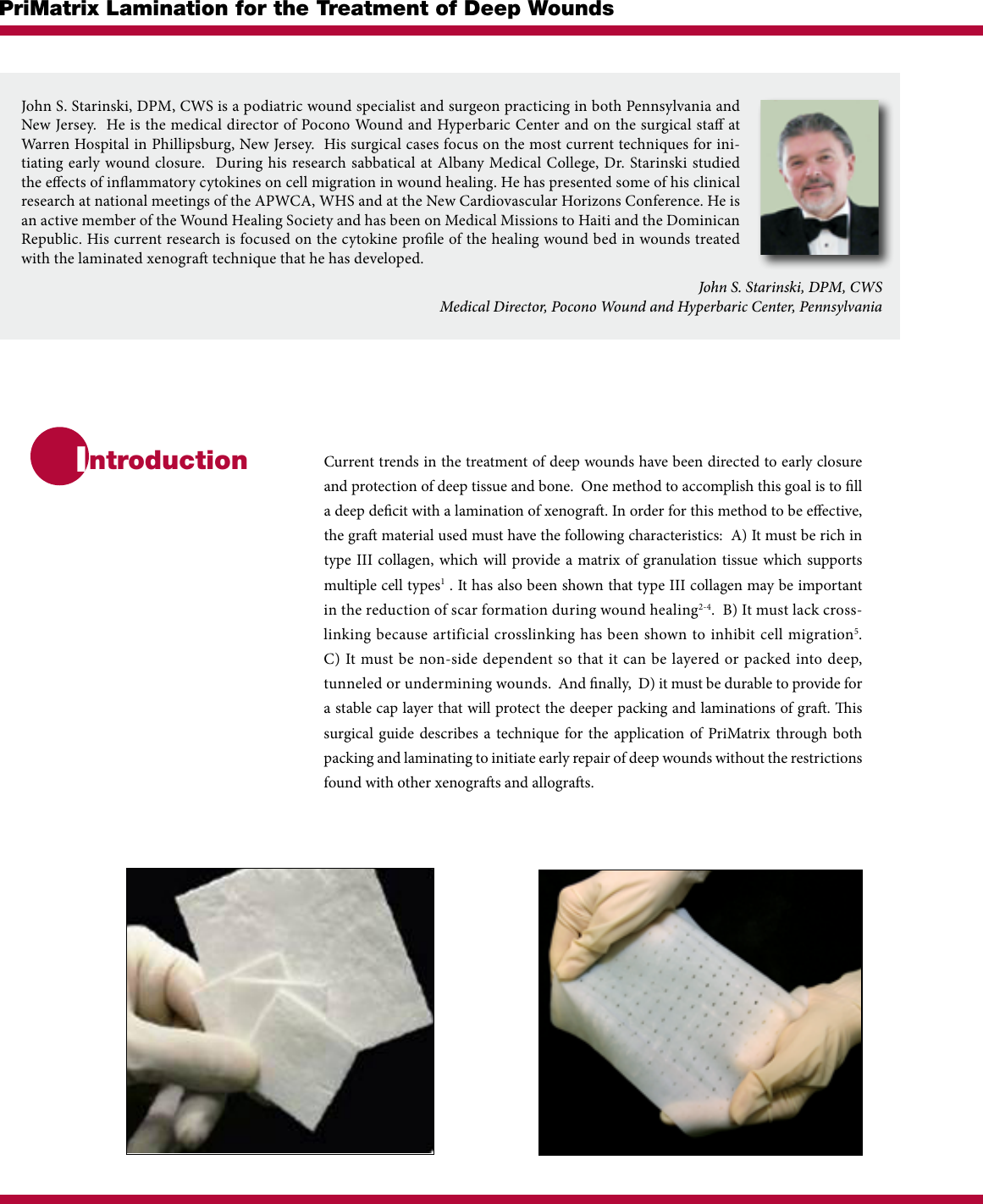 Primatrix Deep Wound Technique Guide