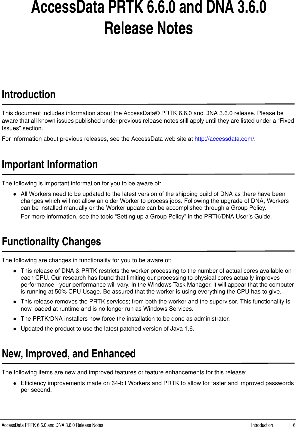 PRTK_DNA_7_0_RN PRTK DNA Release Notes