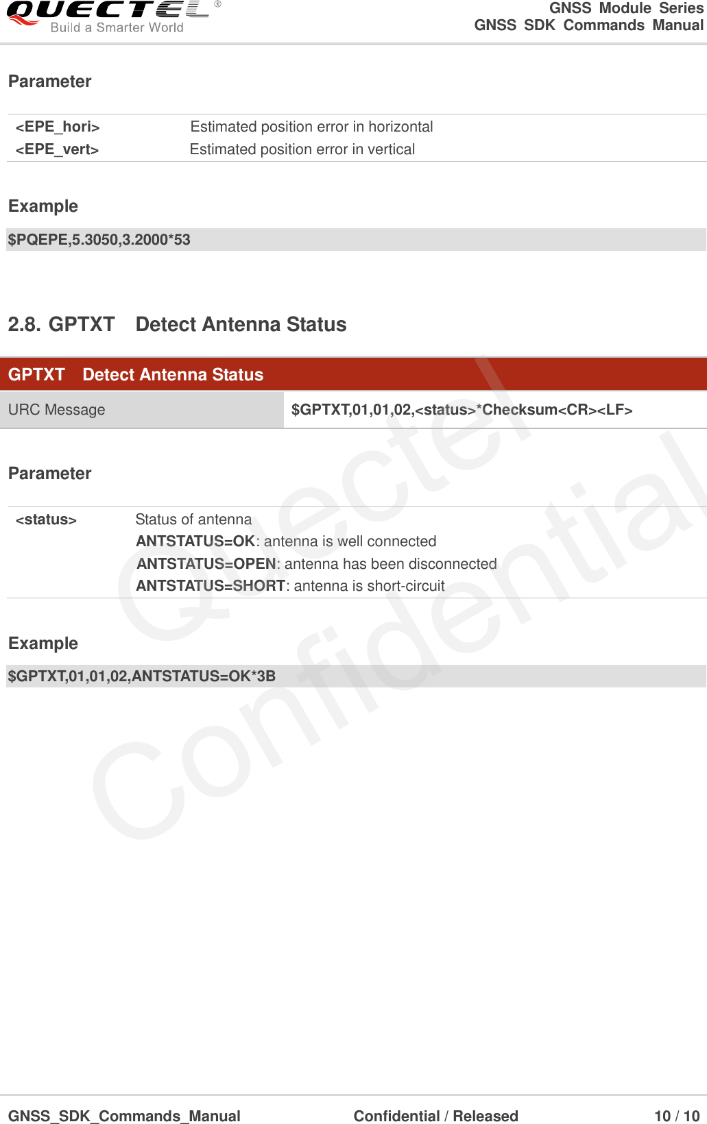 Quectel GNSS SDK Commands Manual V1.1
