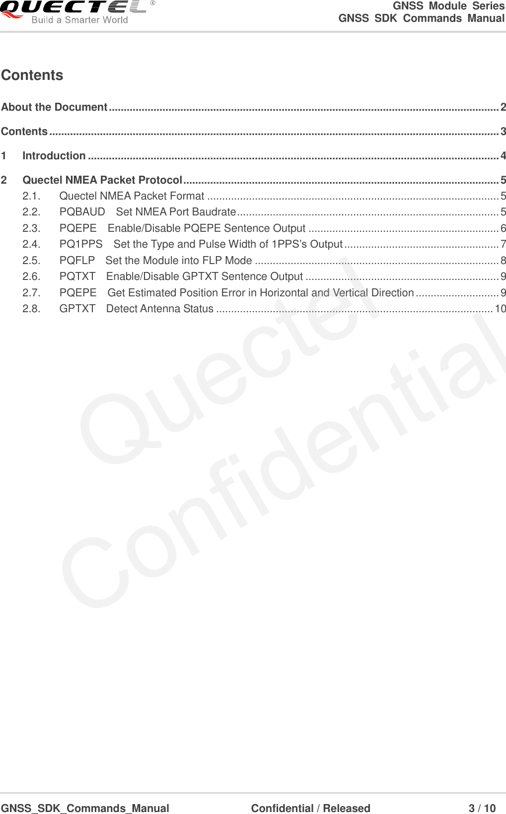 Quectel GNSS SDK Commands Manual V1.1
