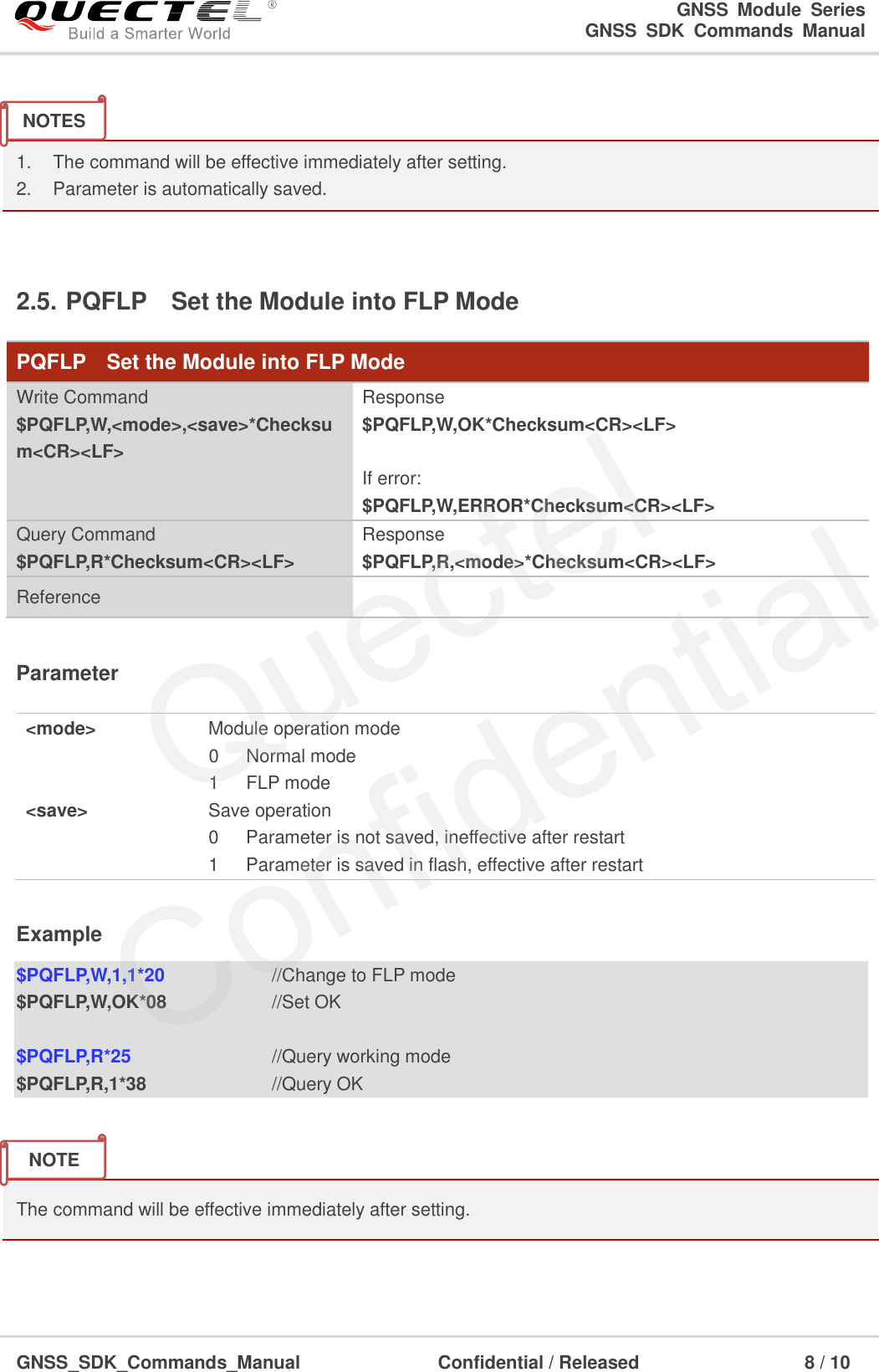 Quectel GNSS SDK Commands Manual V1.1