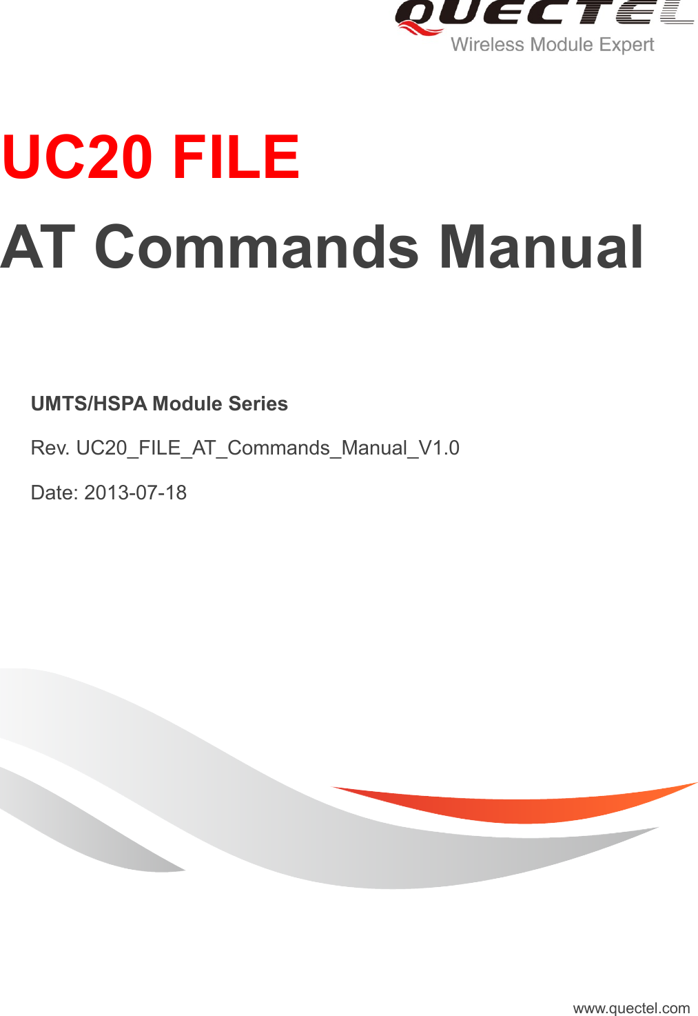 Quectel UC20 FILE AT Commands Manual V1.0