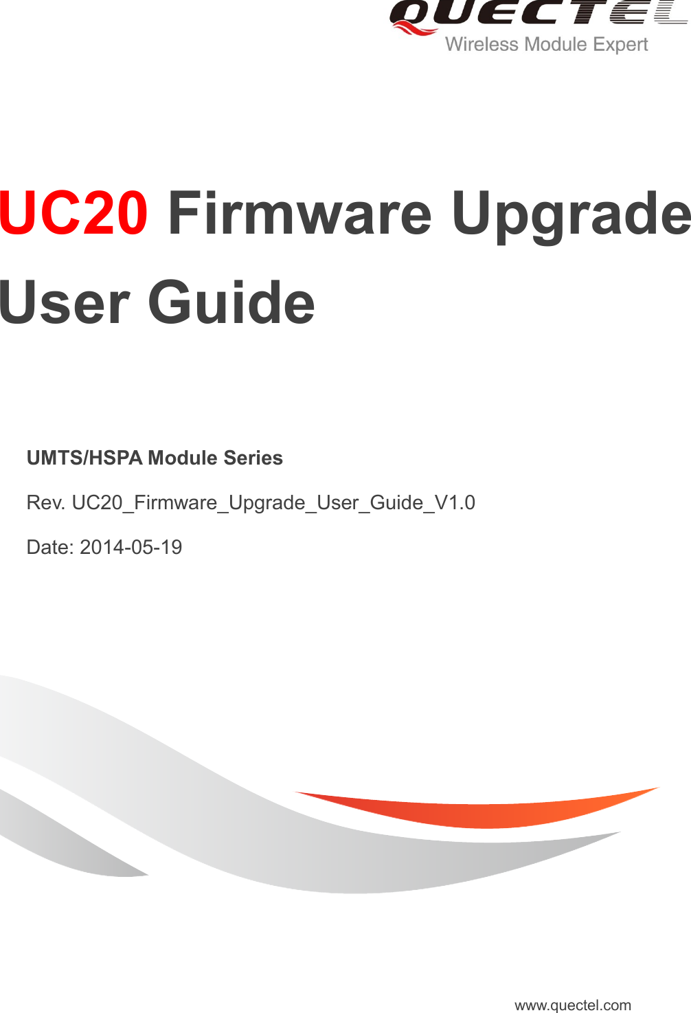 Quectel UC20 Firmware Upgrade User Guide V1.0