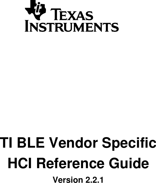 TI BLE Vendor Specific HCI Guide