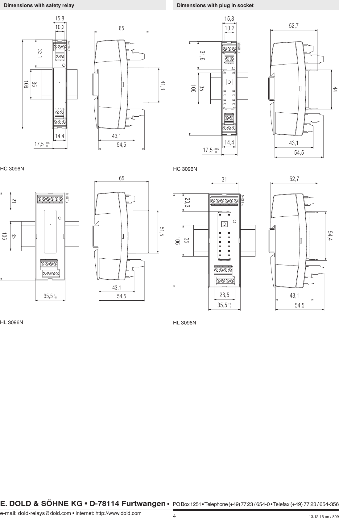 Interface Module HC 3096N, HL SAFEMASTER Force_hc3096n_en Force Hc3096n En