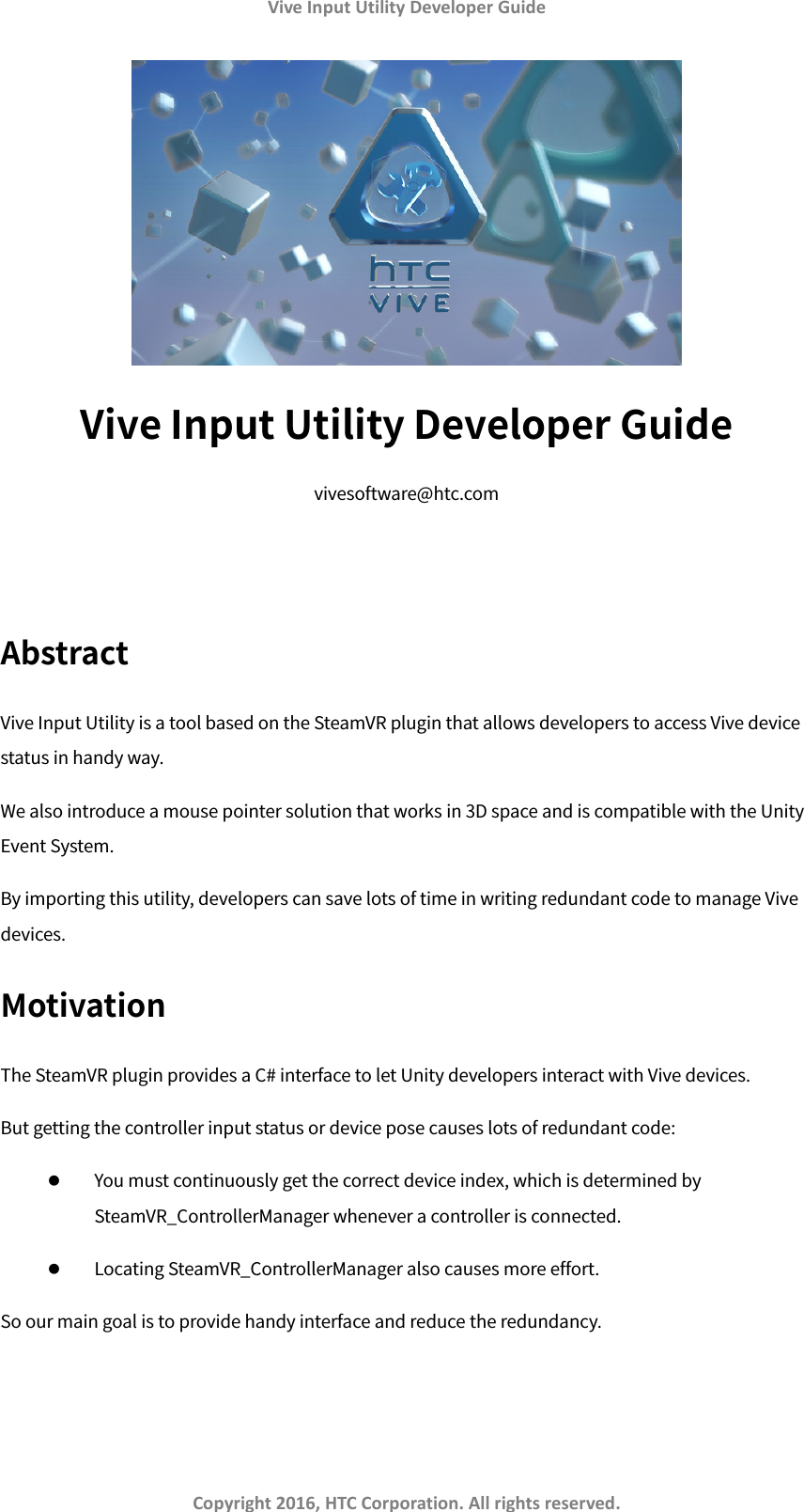 Vive_input_utility_guidex Guide