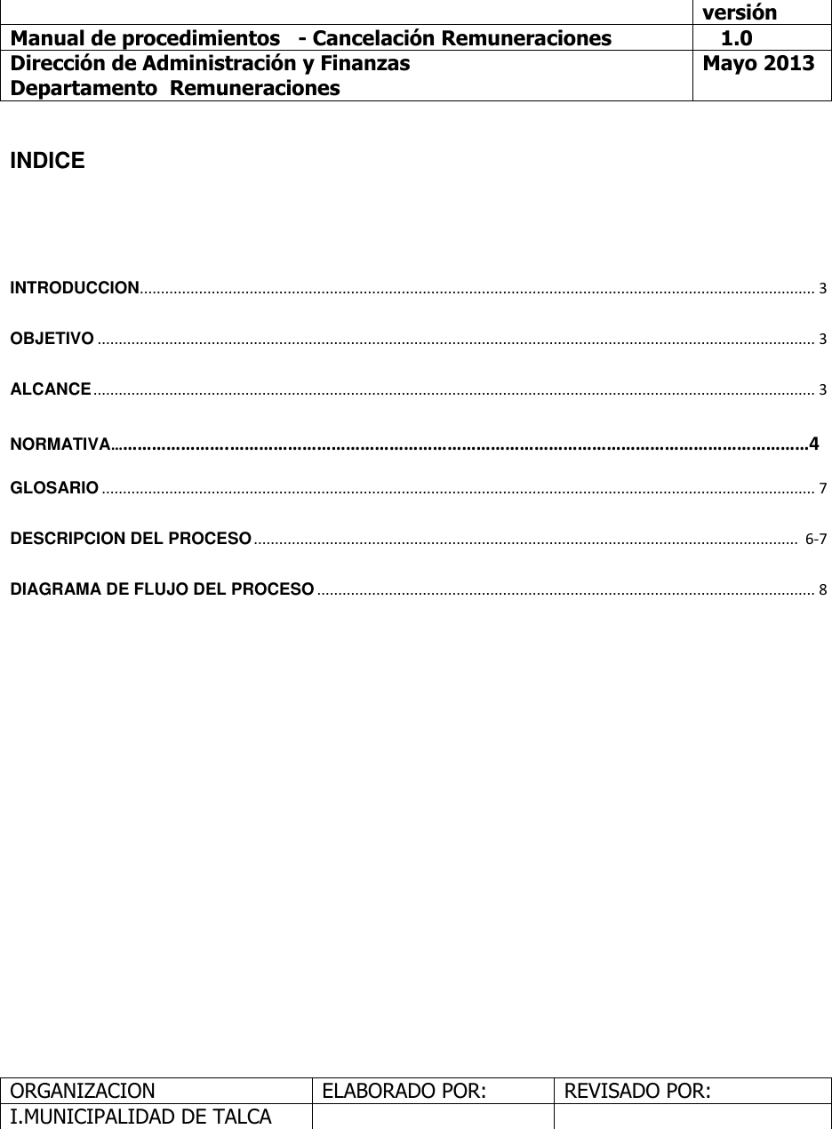 Manual De Procedimientos Remuneraciones