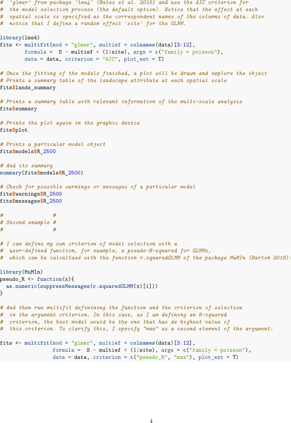 Multifit: An R Function Manual EN