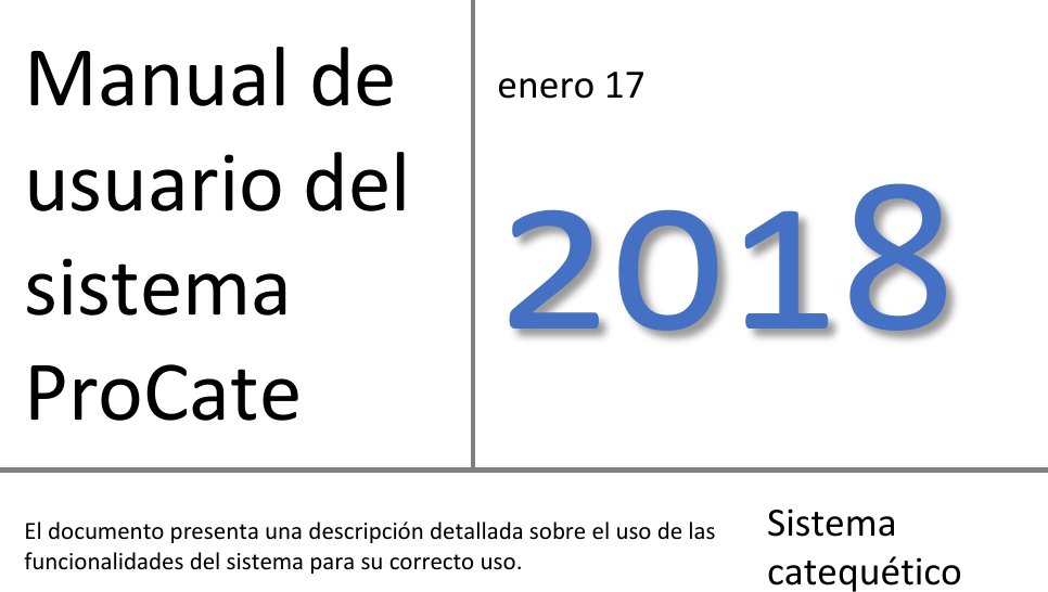 Manual De Usuario Del Sistema ProCate