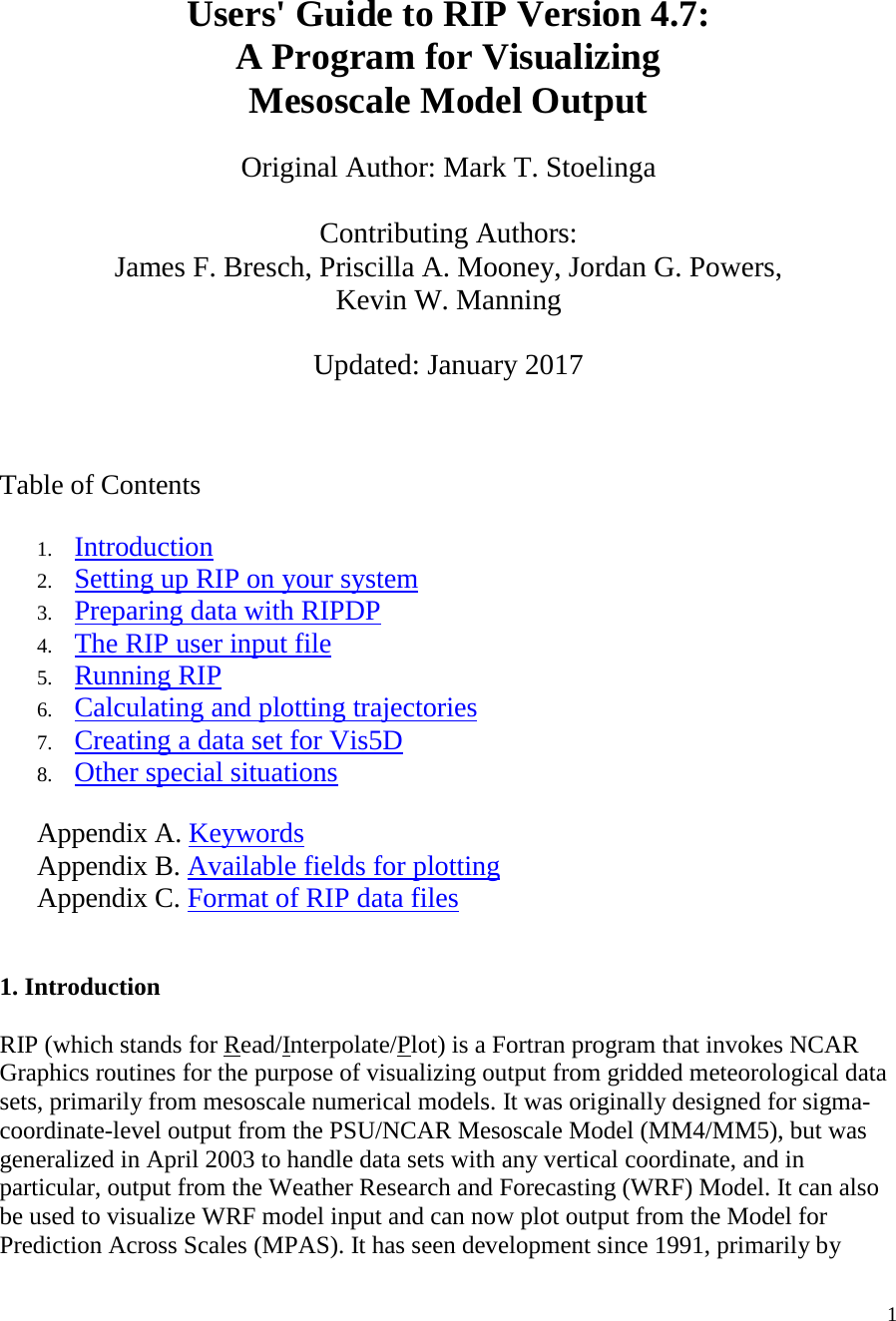 A Users' Guide To RIP Users 4 7