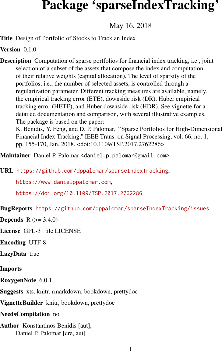 Sparse Tracking manual