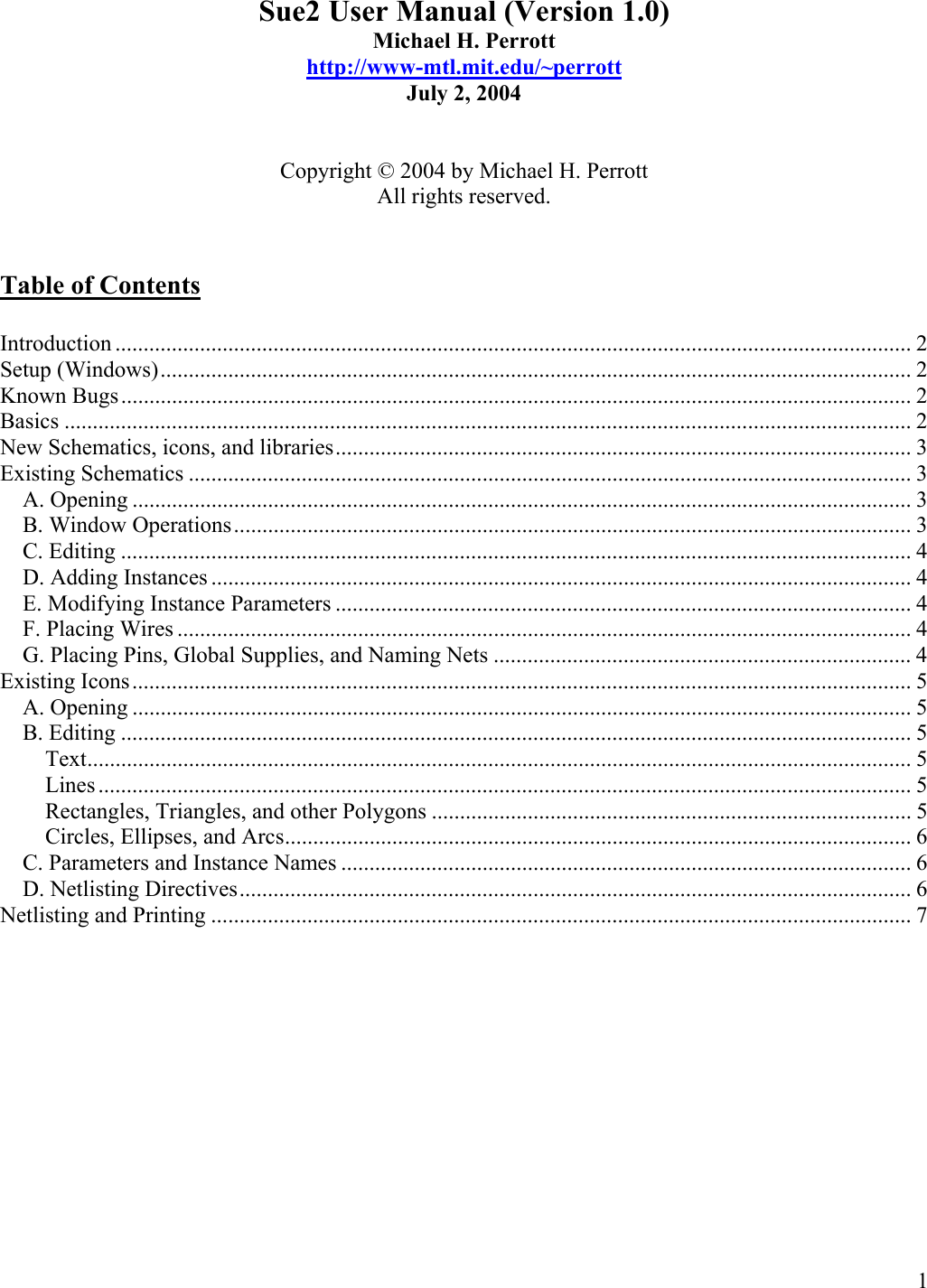 Introduction Sue2 Manual