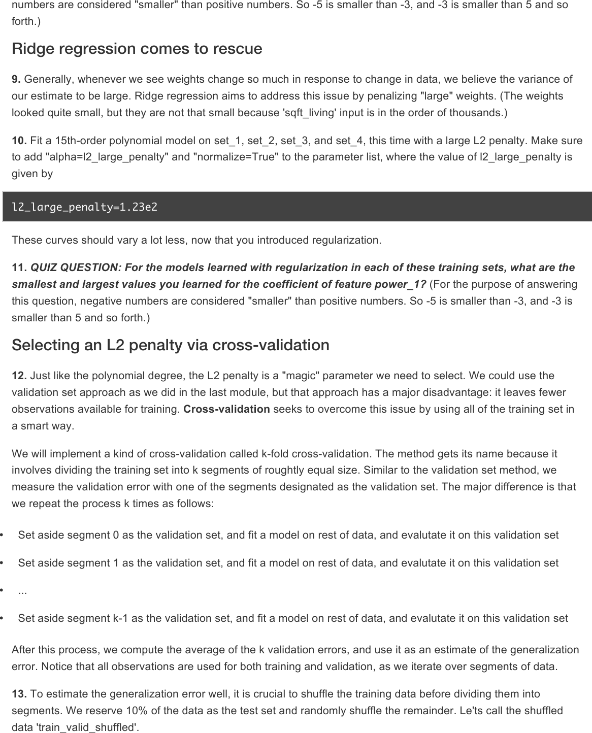 Week 04 Ridge Regression Assignment 01 Instructions