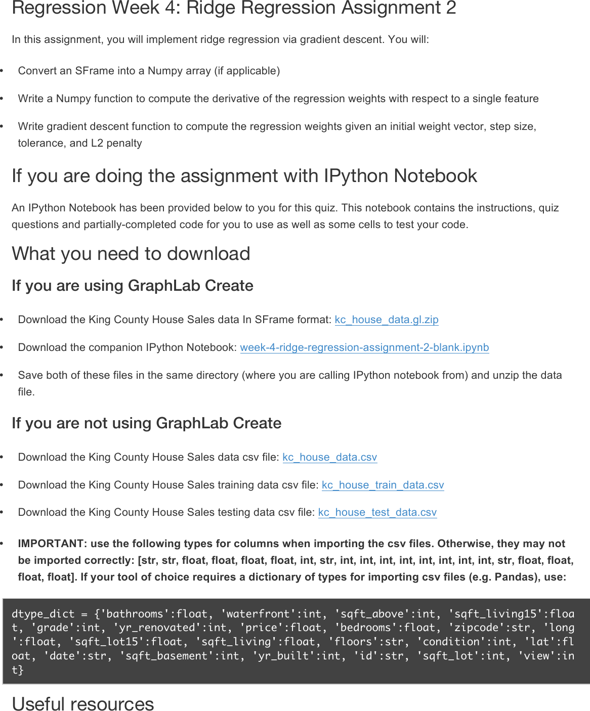 Week 04 Ridge Regression Assignment 02 Instructions