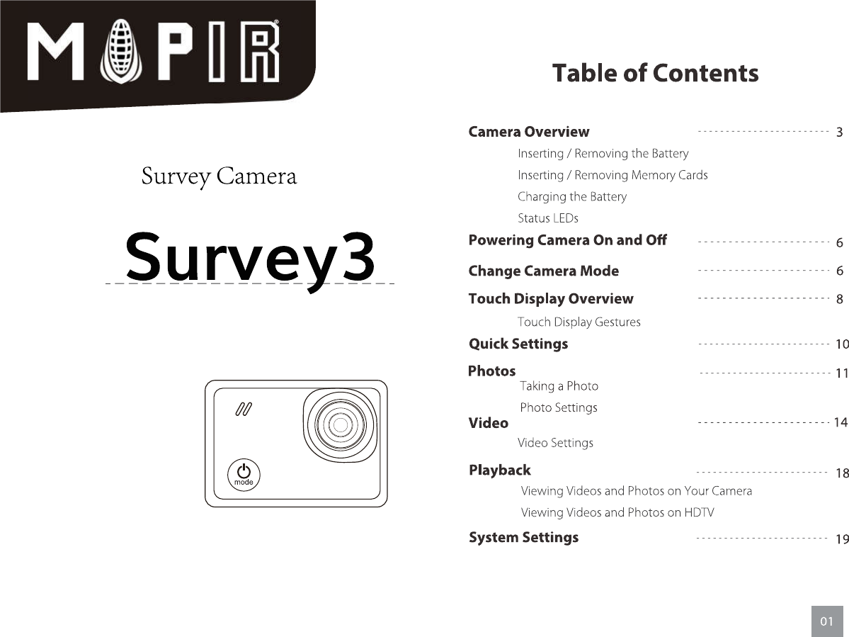 Peau Productions SURVEY3 Survey Camera User Manual